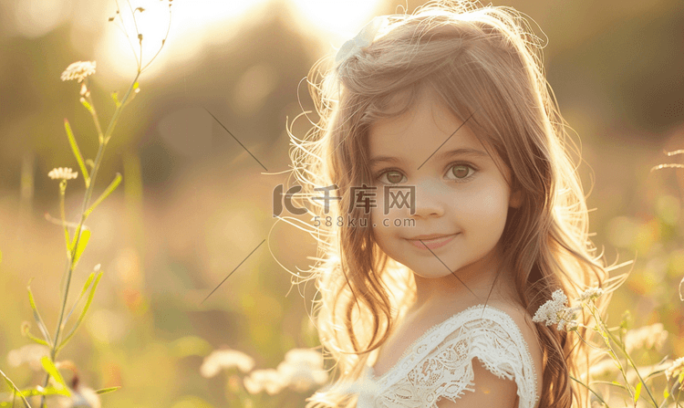 可爱的小女孩高清摄影大图-千库网