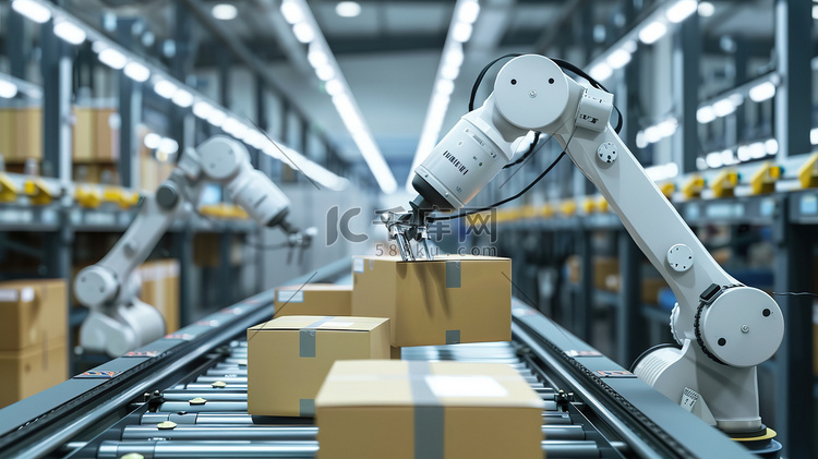 快递机械自动分拣摄影图高清摄影大图-千库网