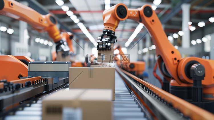 快递机械自动分拣摄影图高清摄影大图-千库网