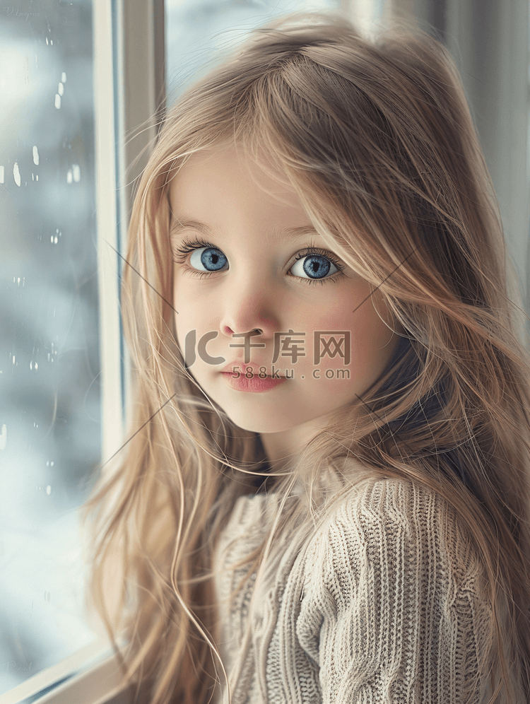 可爱的小女孩高清摄影大图-千库网