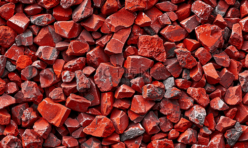 背景是由红色装饰小石头制成的一切都被红色瓦砾覆盖高清摄影大图-千库网