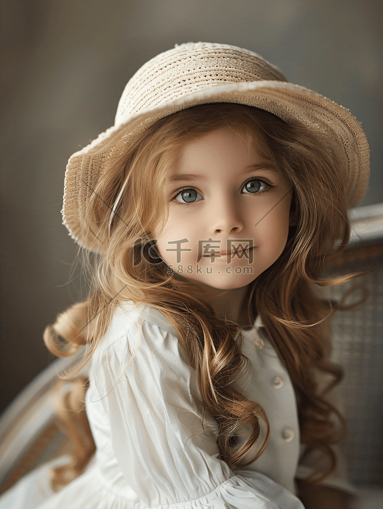 可爱的小女孩高清摄影大图-千库网
