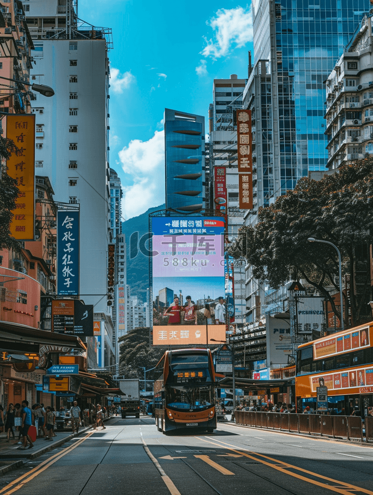 周边商圈户外广告高清摄影大图-千库网