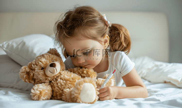 女牙医在科诊所与一名男孩起工作高清摄影大图-千库网