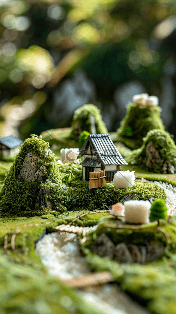 创意端午节3D微缩景观端午节粽子设计背景图片免费下载-千库网