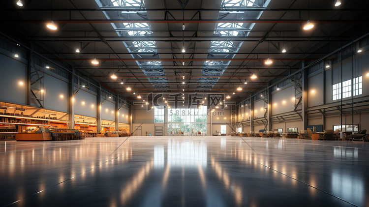 空荡荡的仓库仓储摄影配图高清摄影大图-千库网