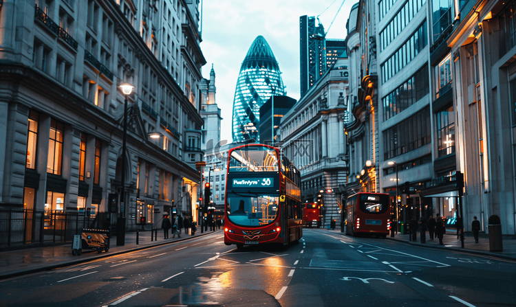 英国首都伦敦大班塔的街拍照片高清摄影大图 千库网