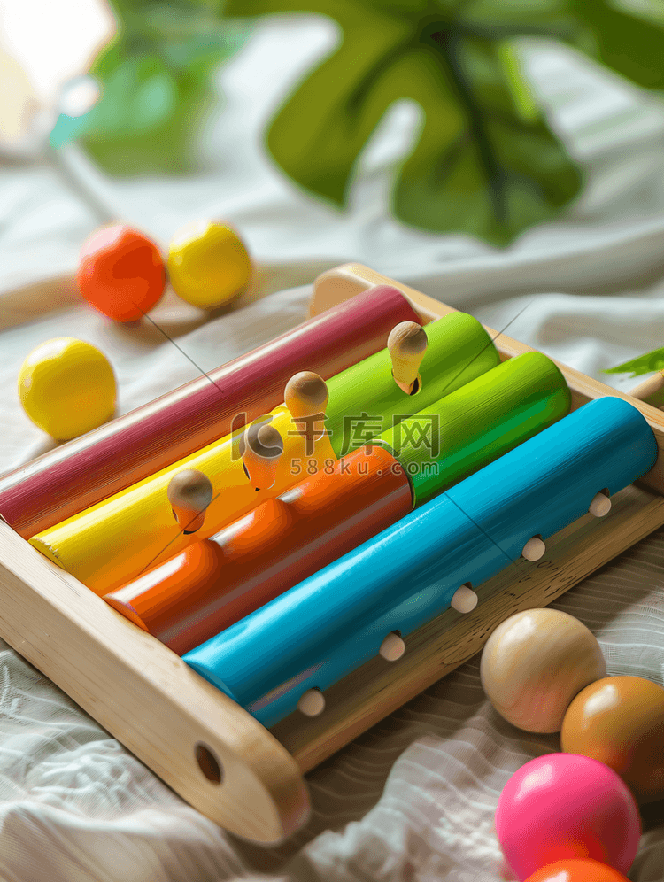 儿童木琴音乐玩具学习演奏声音高清摄影大图-千库网