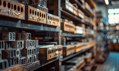 旧工厂里的小型邮票存放架高清摄影大图-千库网