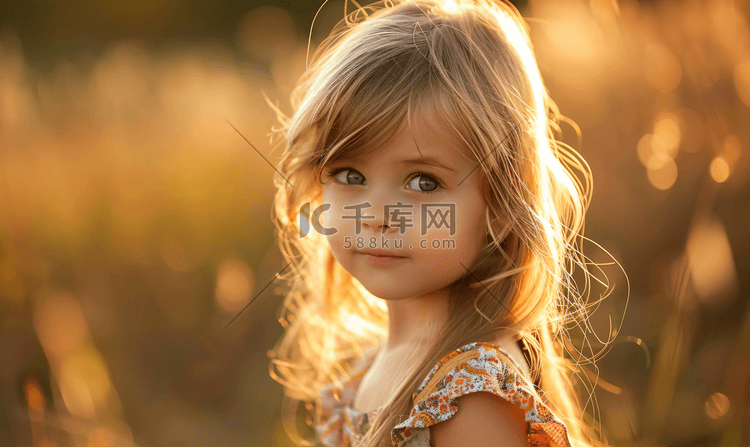 可爱的小女孩高清摄影大图-千库网