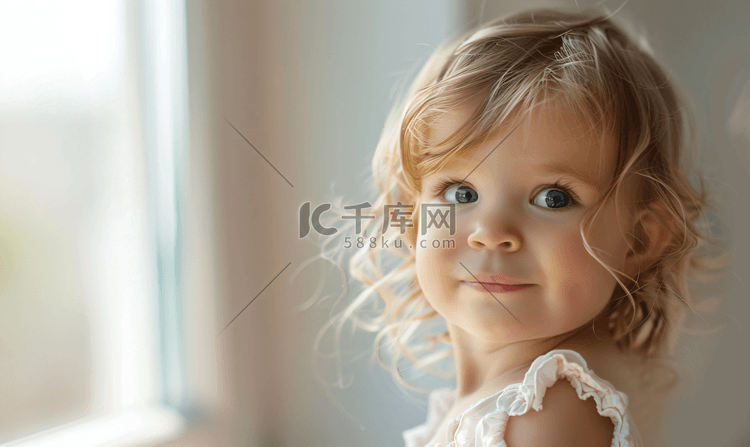 可爱的小女孩高清摄影大图-千库网