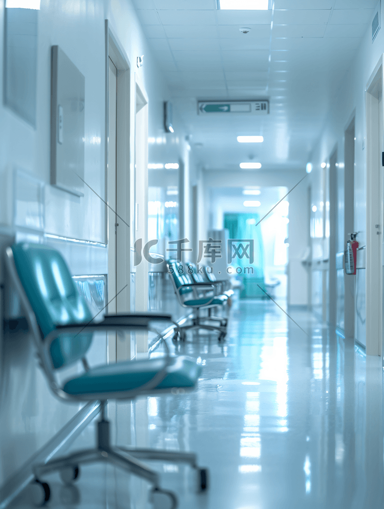 在医院接受体检的年轻病人人数高清摄影大图-千库网