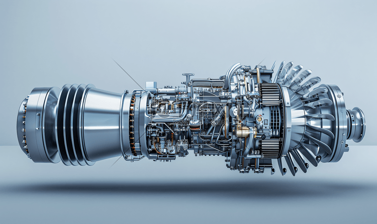 模块中带有涡轮增压器的燃气轮机涡轮发电机总体规划高清摄影大图-千库网