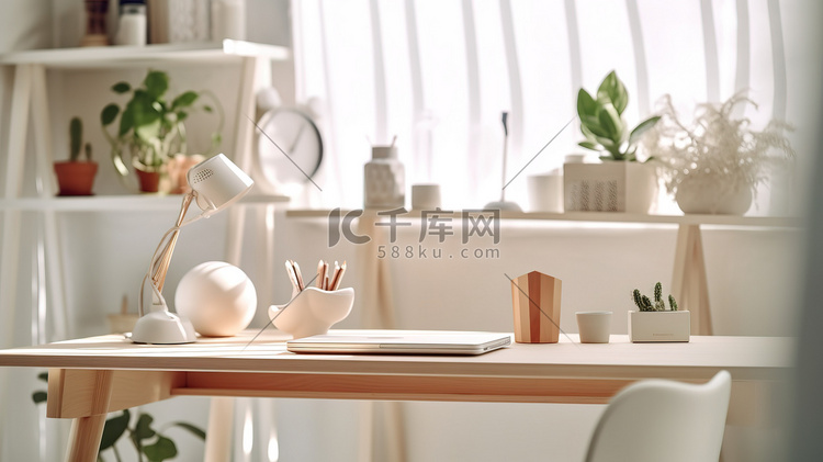 原木色简约桌面家居照片高清摄影大图-千库网
