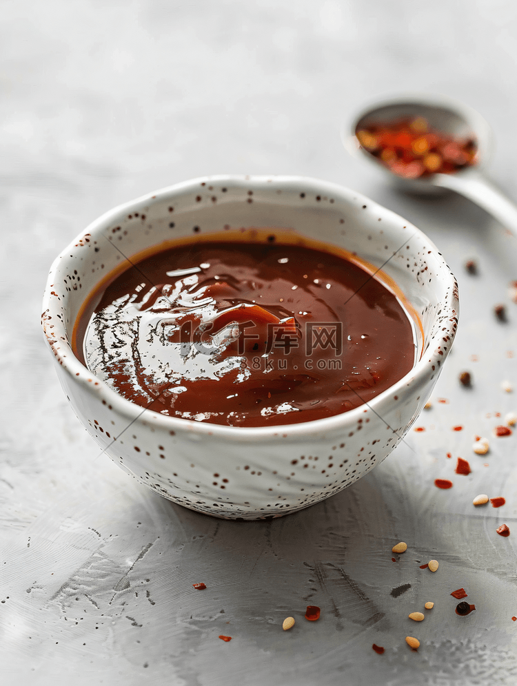 量杯中的烧烤酱高清摄影大图-千库网