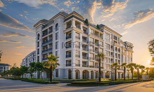 豪华住宅楼高清摄影大图-千库网