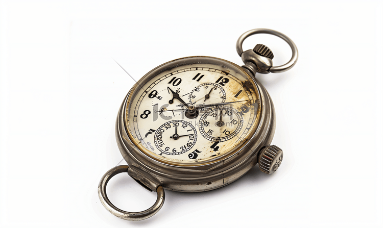 基于白色商业概念的旧秒表高清摄影大图-千库网