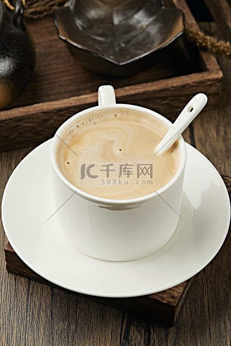 美式卡布奇诺咖啡高清摄影大图-千库网
