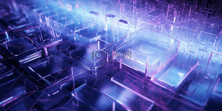 数字科技PPT主视觉时尚背景图片免费下载-千库网