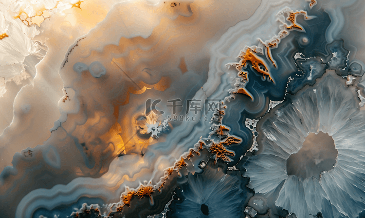 树枝状玛瑙宝石的背景特写高清摄影大图-千库网