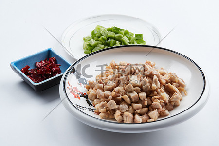 半成品菜辣子肉丁配料高清摄影大图-千库网