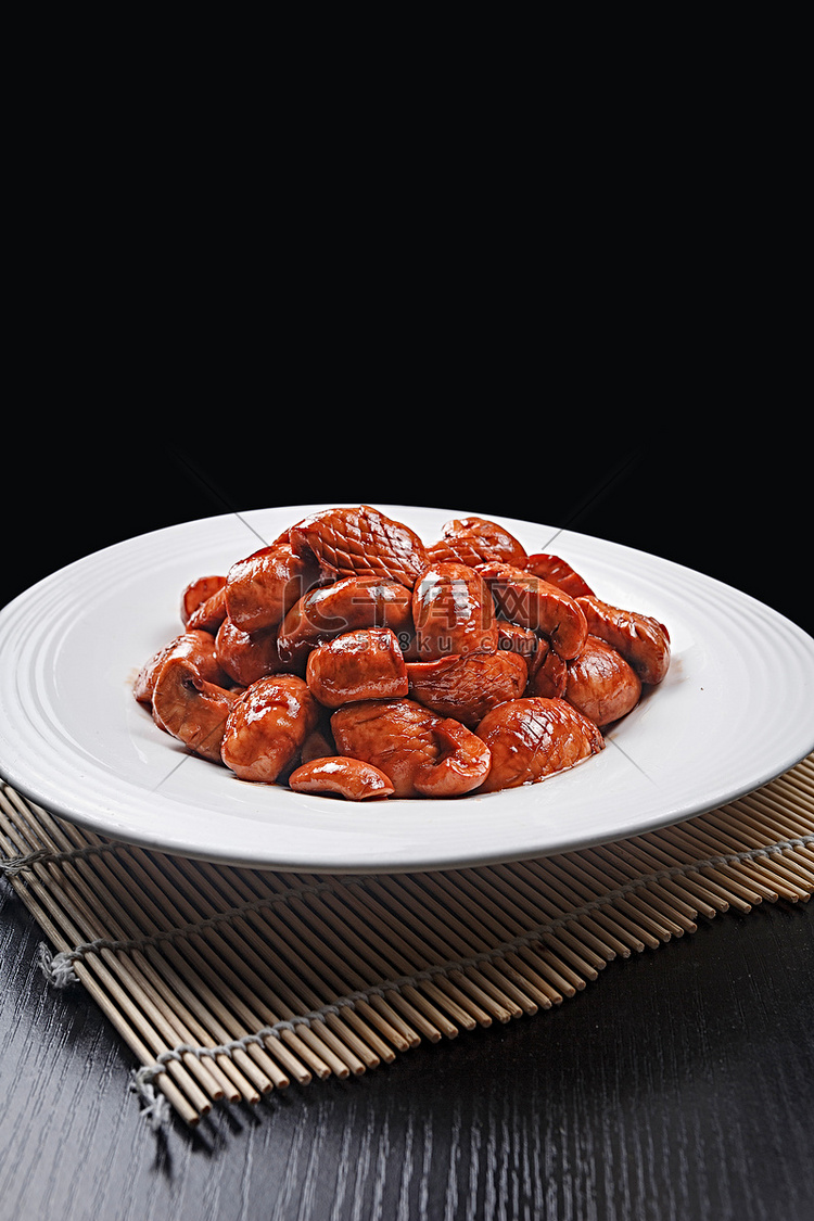 红烧塞外白口蘑高清摄影大图-千库网