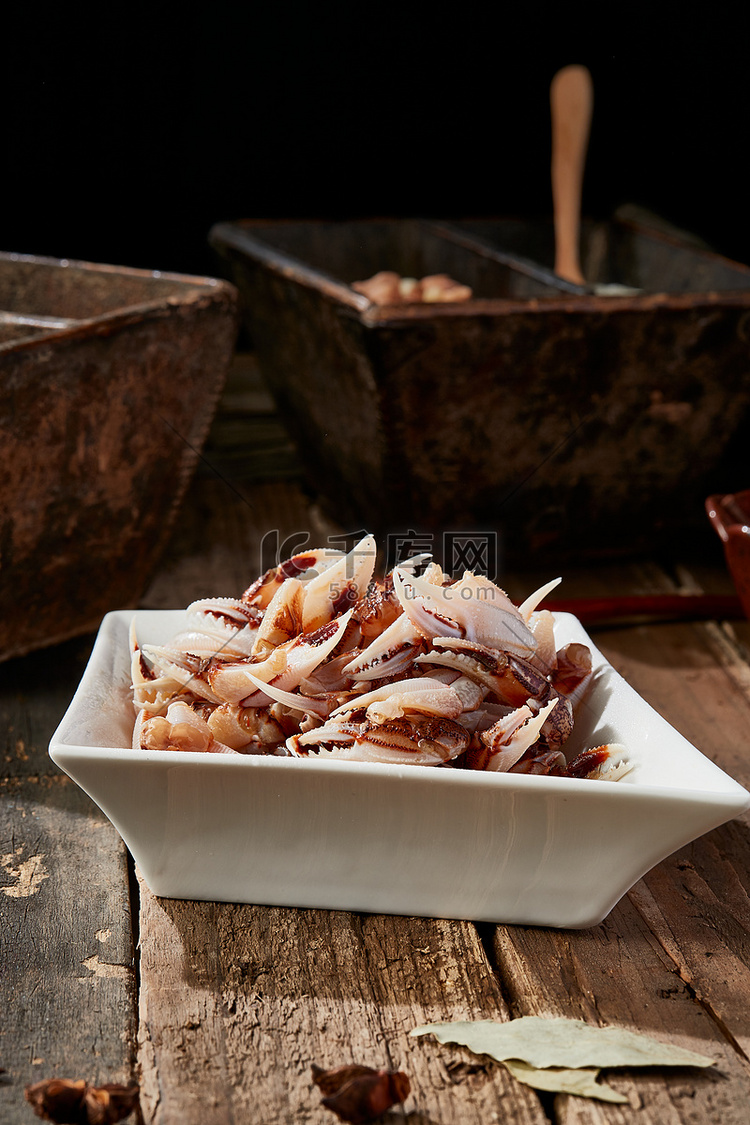 生淹小海鲜生淹蟹钳高清摄影大图-千库网