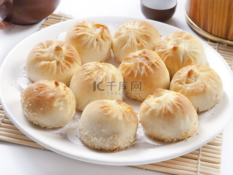 美味烤包子高清摄影大图-千库网