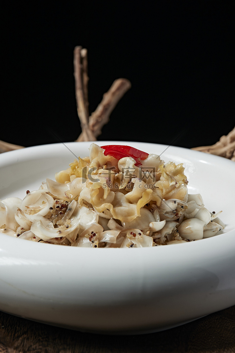 藜麦百合炒螺片高清摄影大图-千库网