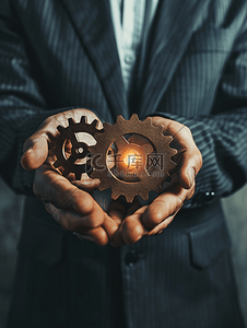 与齿轮机构的业务工作高清摄影大图-千库网