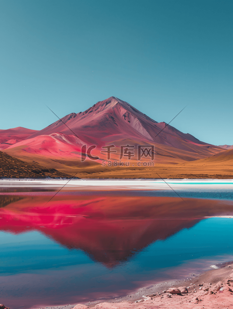 玻利维亚的科罗拉达湖高清摄影大图-千库网