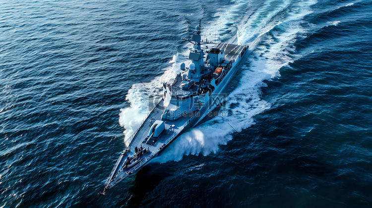 海洋海浪轮船蓝天摄影照片高清摄影大图-千库网