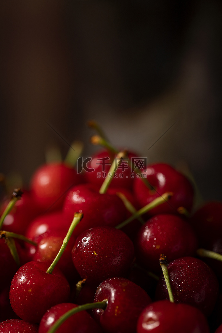 夏天水果樱桃特写图片高清摄影大图-千库网