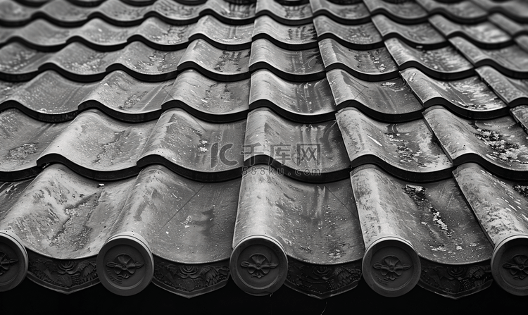 现代屋顶瓦图案高清摄影大图-千库网