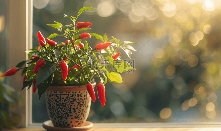 锅里的红色美味秋装饰辣椒高清摄影大图-千库网