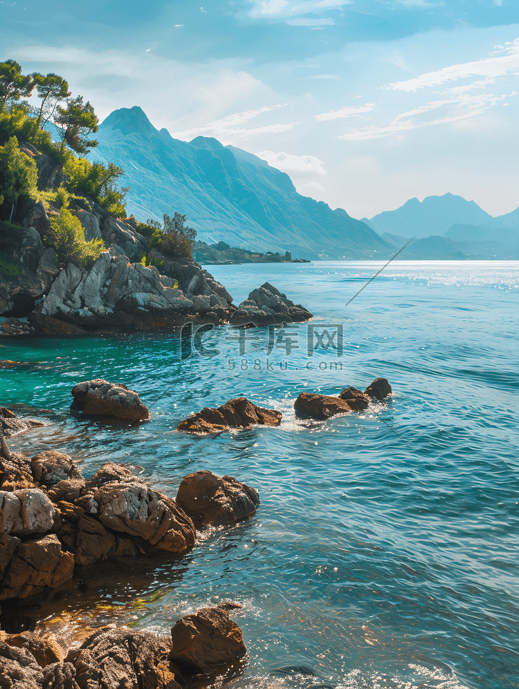 海景和山景景观高清摄影大图-千库网