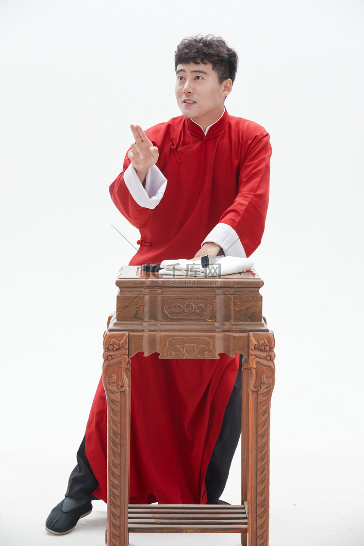 中国传统曲艺相说书人演艺术形象高清摄影大图-千库网