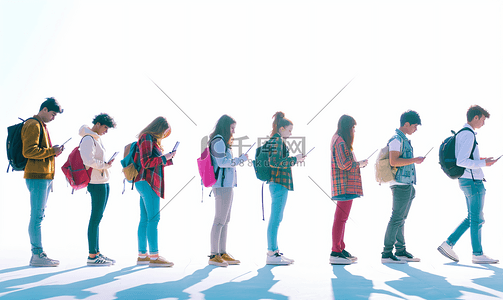 有笔记本电脑和平板电脑的学生高清摄影大图-千库网