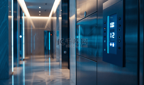 电梯显示屏显示楼层数高清摄影大图-千库网