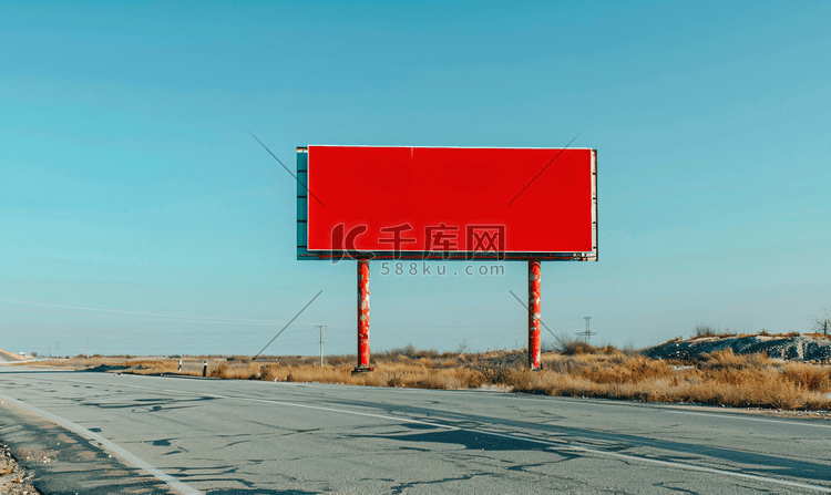 高速公路上的广告牌路标高清摄影大图-千库网