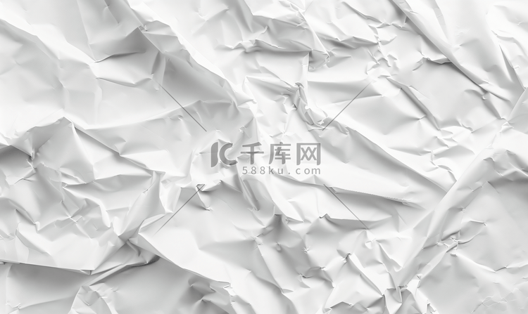 白色皱巴巴的或皱纹纸纹理背景高清摄影大图-千库网