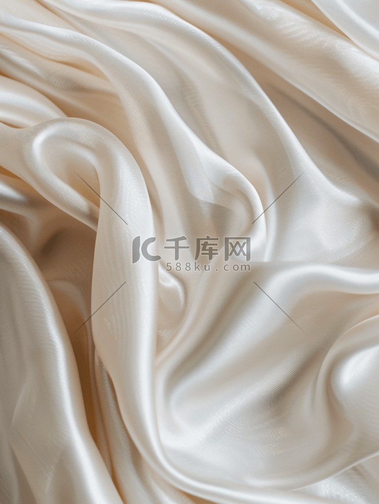 白色丝绸质感奢华缎面用于抽象背景软焦点高清摄影大图-千库网