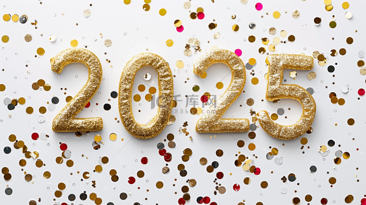 新年金色2025金色金粉2025数字设计背景图片免费下载-千库网