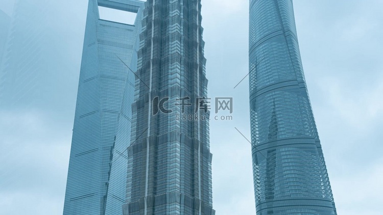 震撼上海浦东陆家嘴城市大厦建筑高清摄影大图-千库网