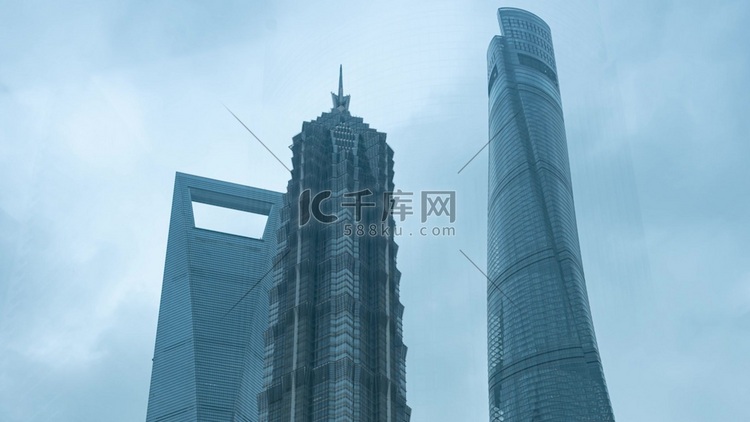 震撼上海浦东陆家嘴城市大厦建筑高清摄影大图-千库网
