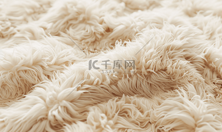 毛绒毛茸茸的纺织品特写的柔软绒布质地的浅米色蓬松背景高清摄影大图-千库网