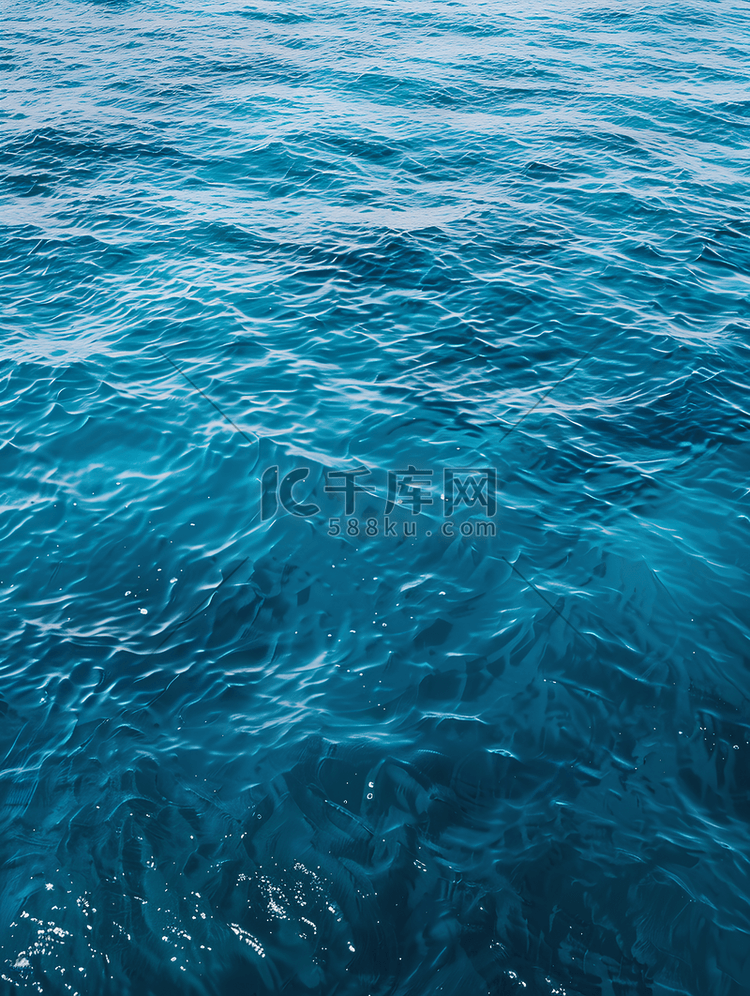 蓝色海水放松壁纸纹理背景高清摄影大图-千库网