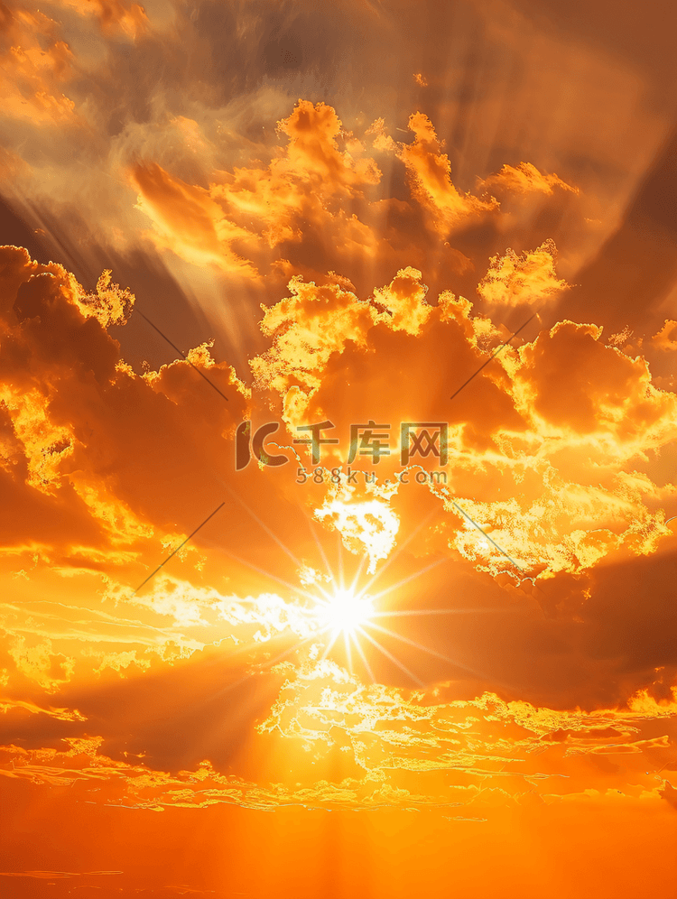 天空是橙色的天空是橙色的高清摄影大图-千库网