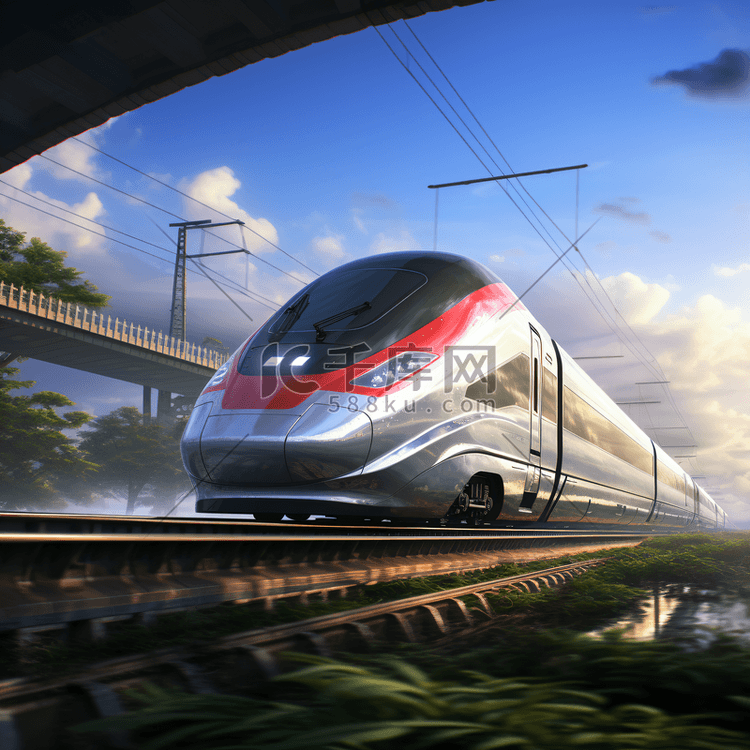 复兴号高铁列车高清摄影大图-千库网