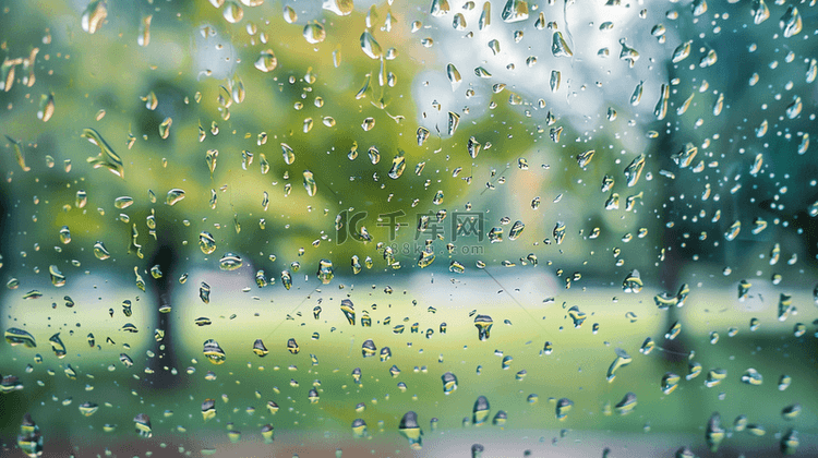 玻璃窗上的雨痕雨点雨滴秋雨风景背景背景图片免费下载-千库网